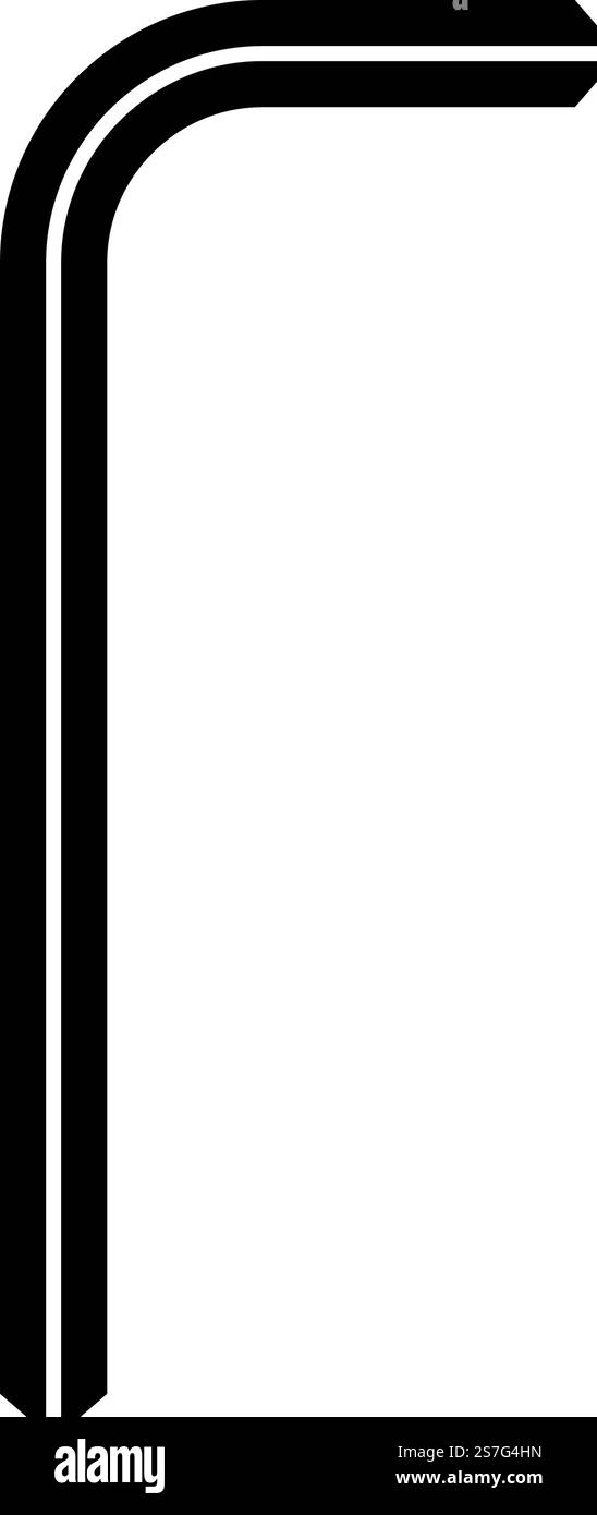 Hex key hex key wrench tool fixing concept icon black color vector ...