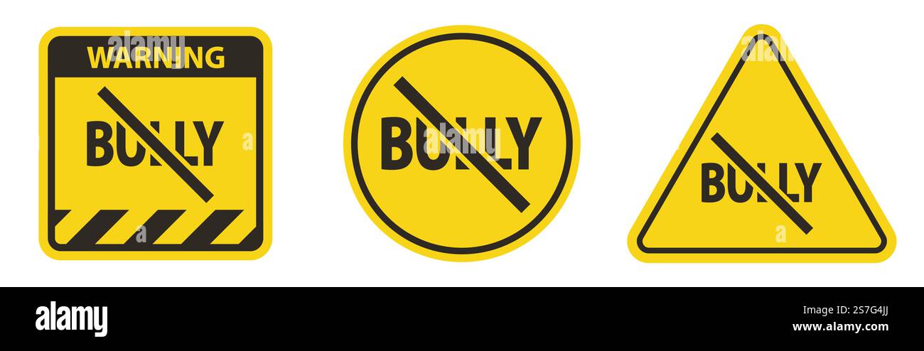 Bullying Sign, No Bully Stock Vector Image & Art - Alamy