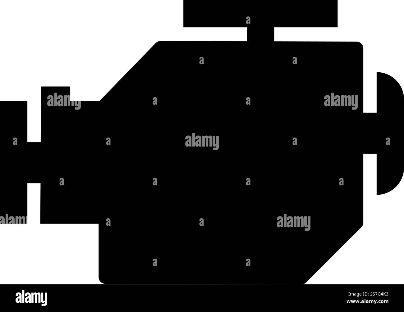 Symbol engine car icon black color vector illustration image flat style ...