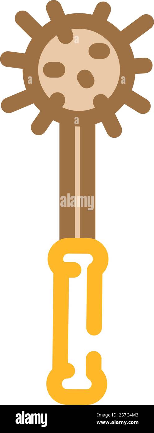 mace weapon military color icon vector. mace weapon military sign ...
