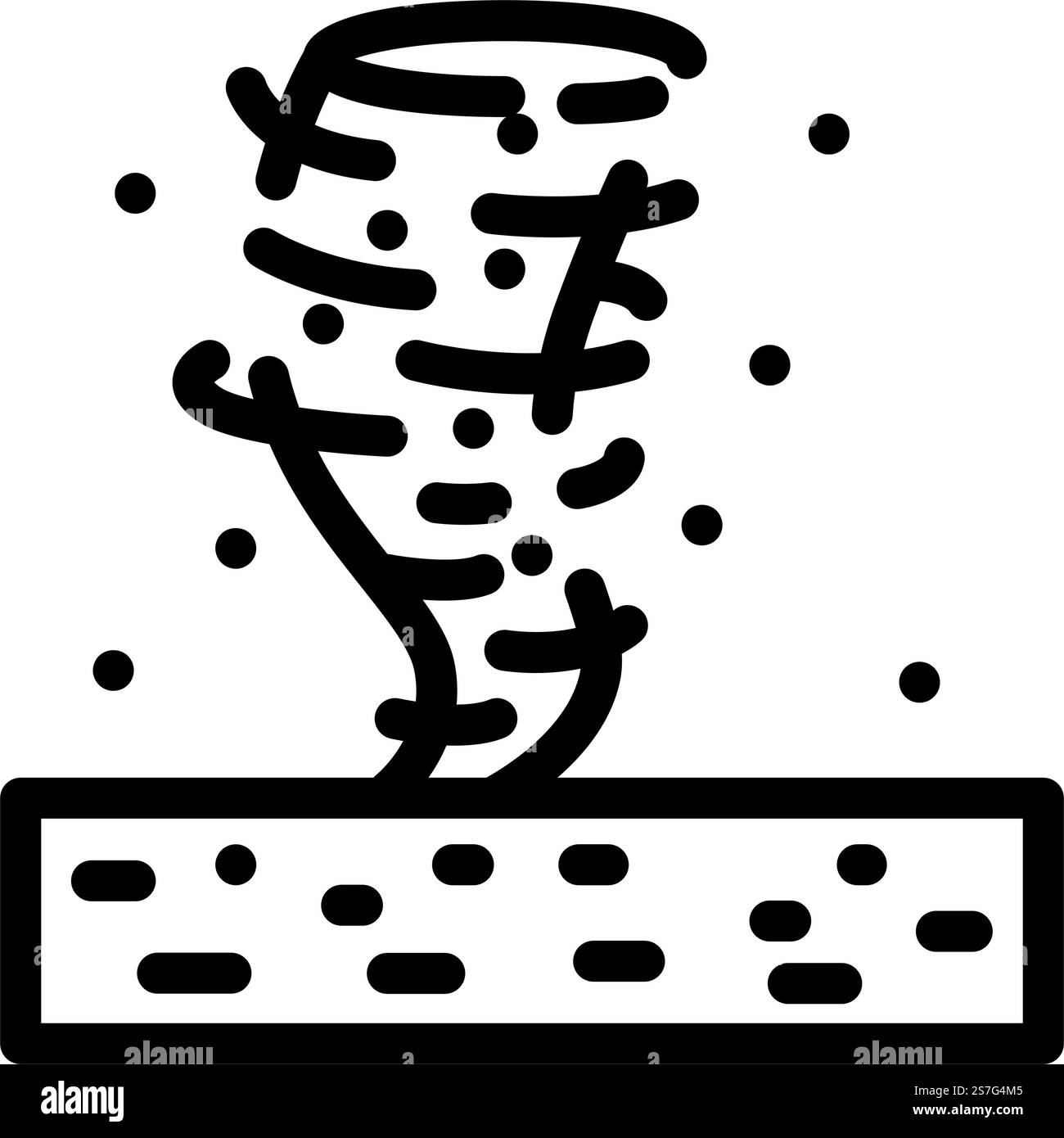 mars dust devils planet line icon vector. mars dust devils planet sign ...