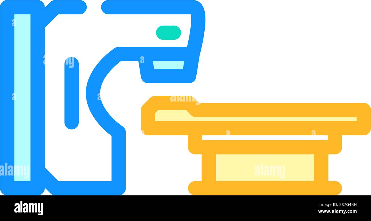 radiation therapy machine nuclear energy color icon vector. radiation ...