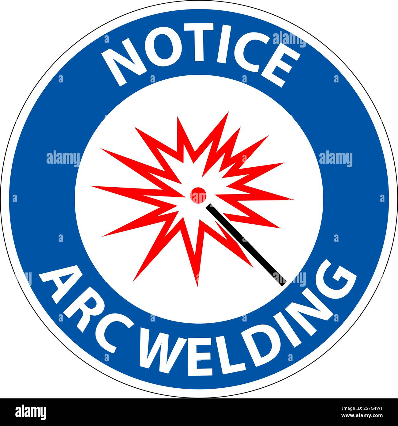 Notice Sign Arc Welding On White Background Stock Vector Image & Art ...