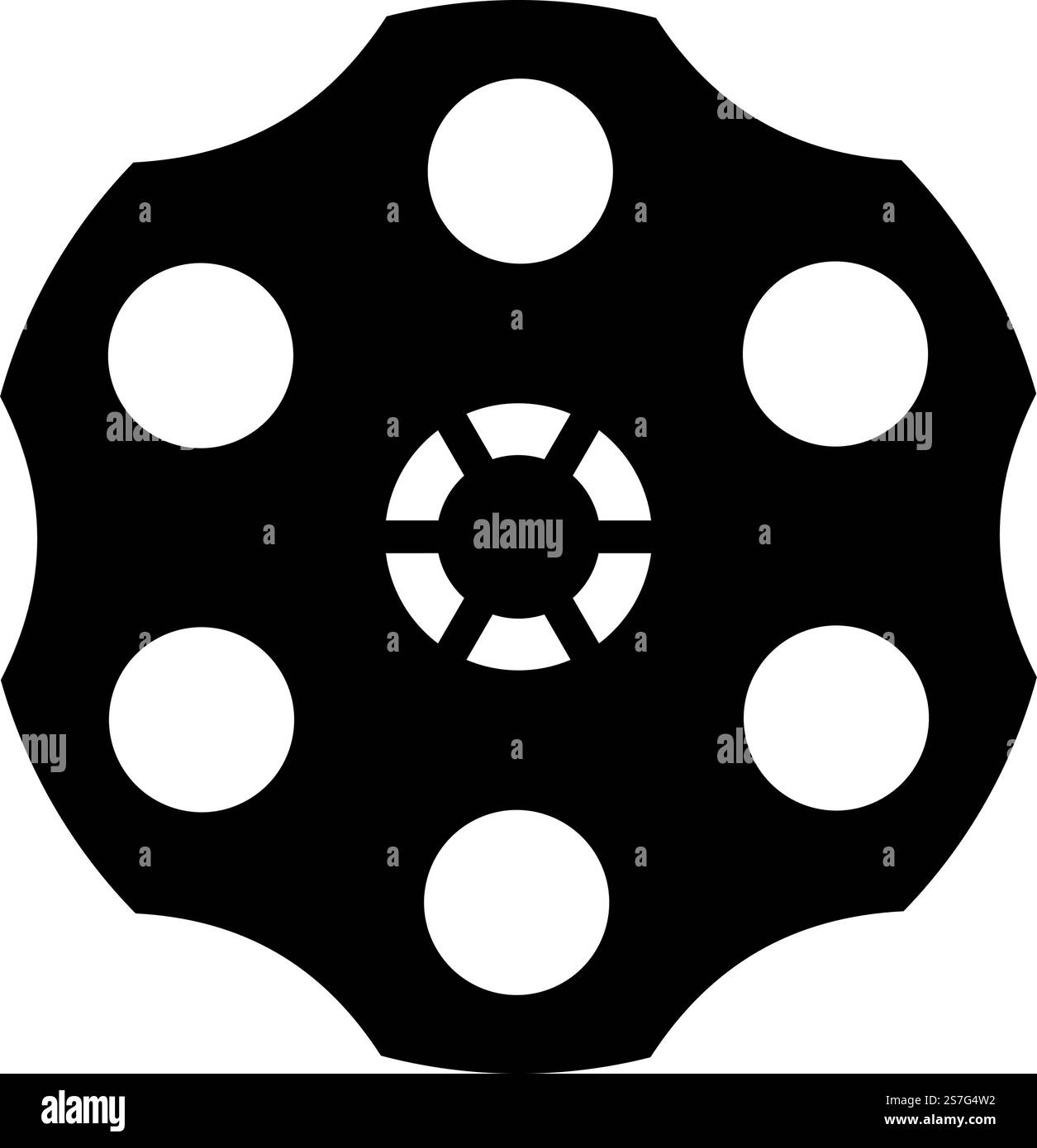 The drum of the revolver icon black color vector illustration image ...