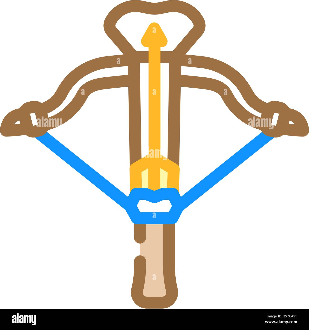 crossbow weapon military color icon vector. crossbow weapon military ...