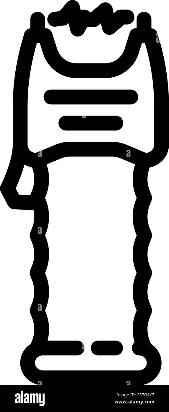 taser weapon military line icon vector. taser weapon military sign ...