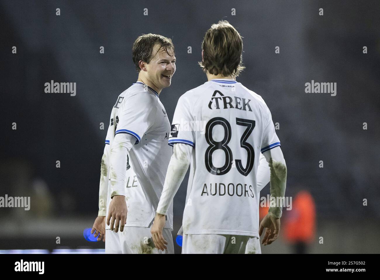 Lier, Belgium. 19th Jan, 2025. Club's Lenn De Smet and Club's Sem ...