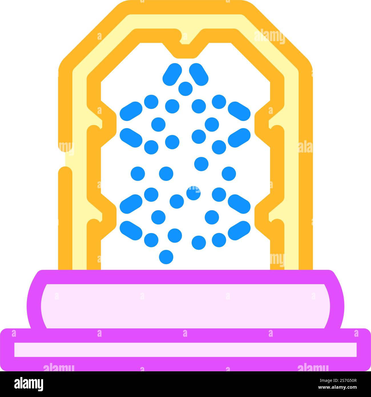 decontamination shower nuclear energy color icon vector ...