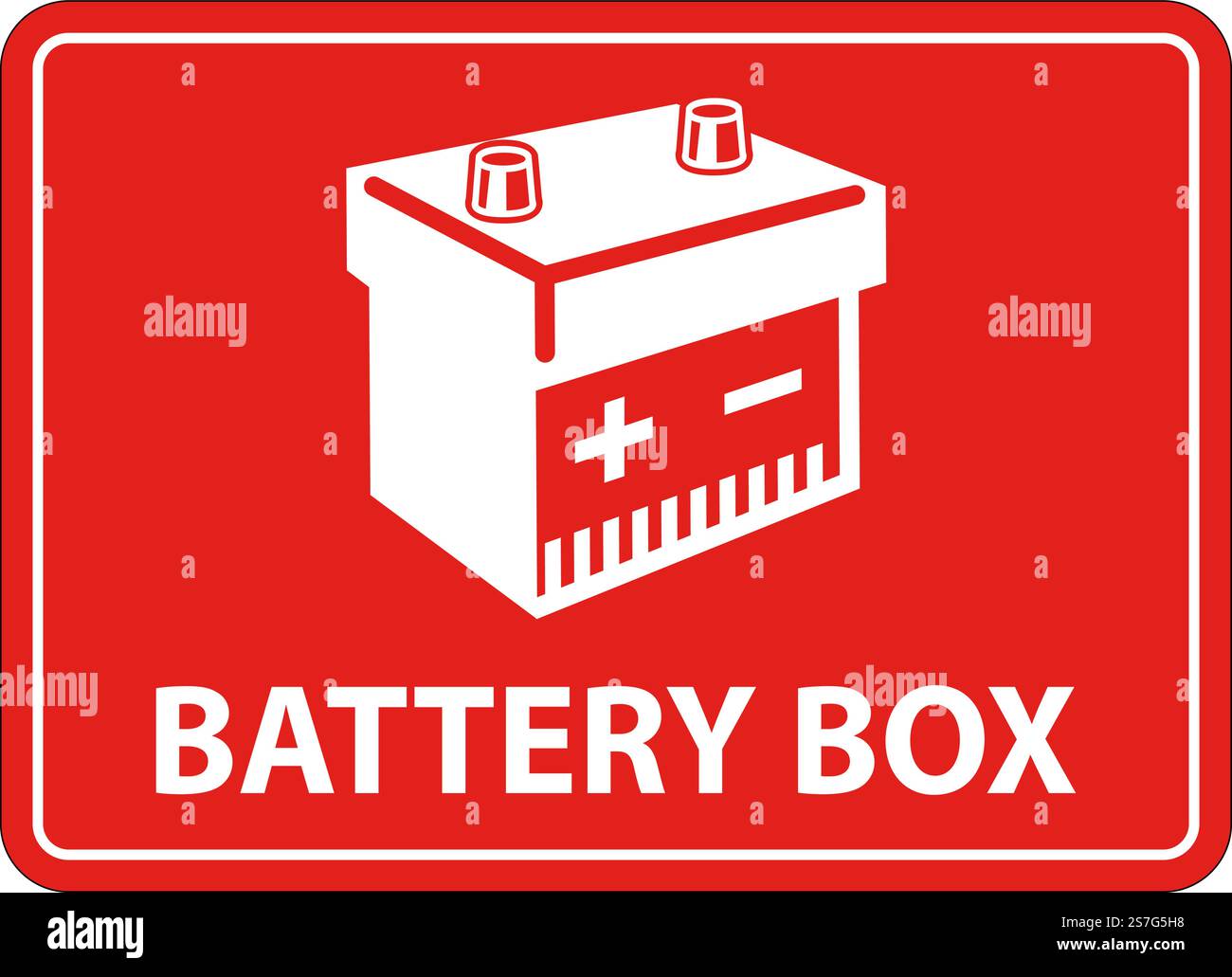 Symbol Battery Sign Battery Box On White Background Stock Vector Image ...