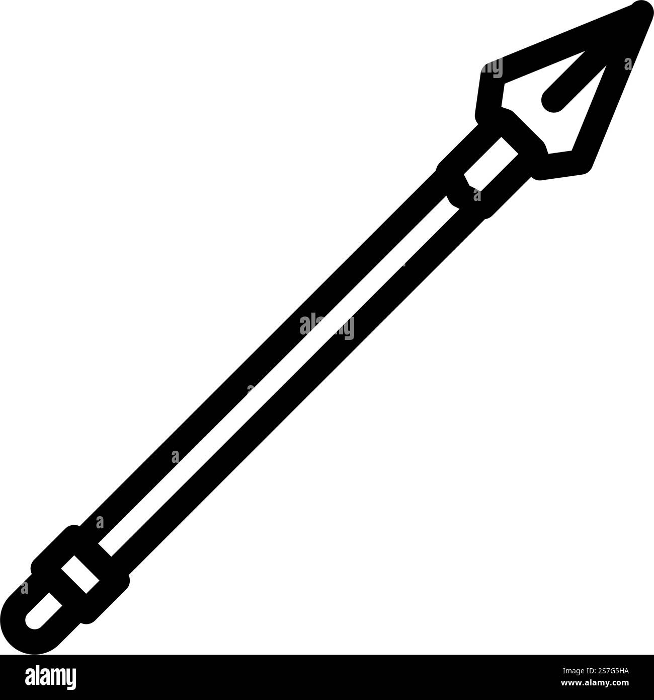 spear weapon military line icon vector. spear weapon military sign ...