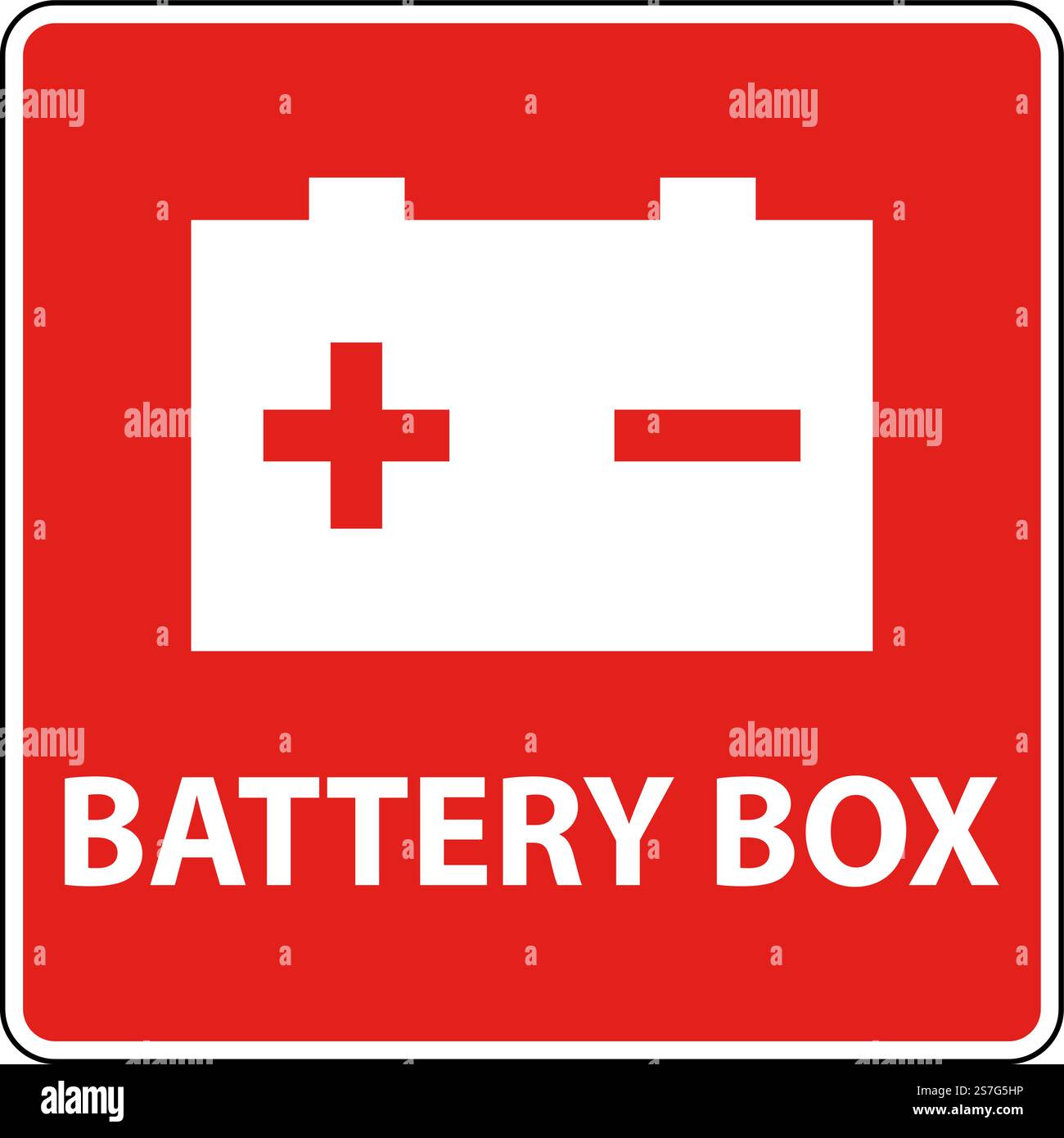 Symbol Battery Sign Battery Box On White Background Stock Vector Image ...