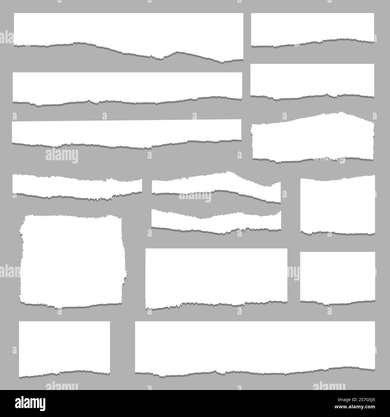 Torn paper set vector, layered. Vector illustration Stock Vector Image ...