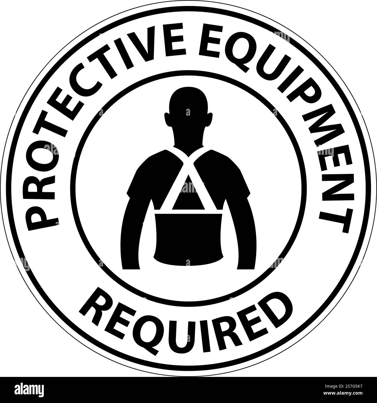 Symbol Floor Sign, Protective Equipment Required Stock Vector Image ...