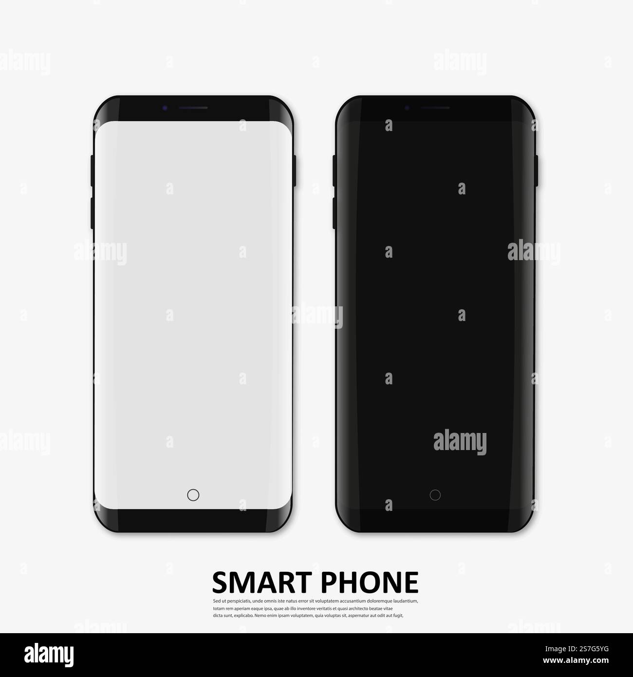 Perfectly detailed modern smart phone isolation vector Stock Vector ...