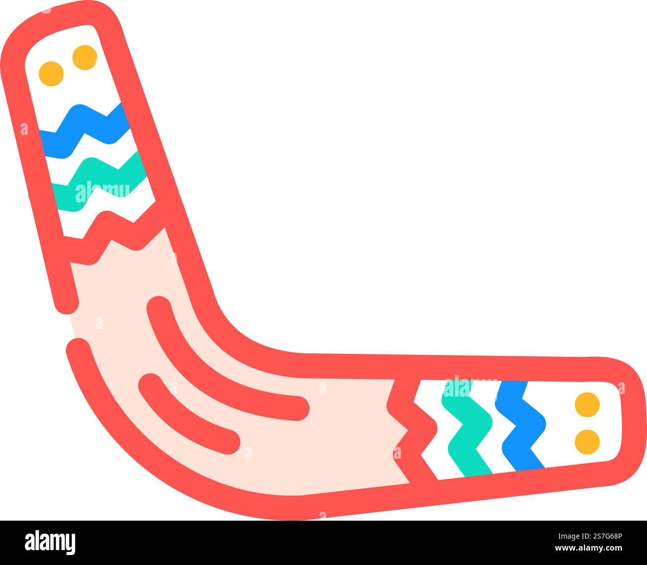 boomerang weapon military color icon vector. boomerang weapon military ...