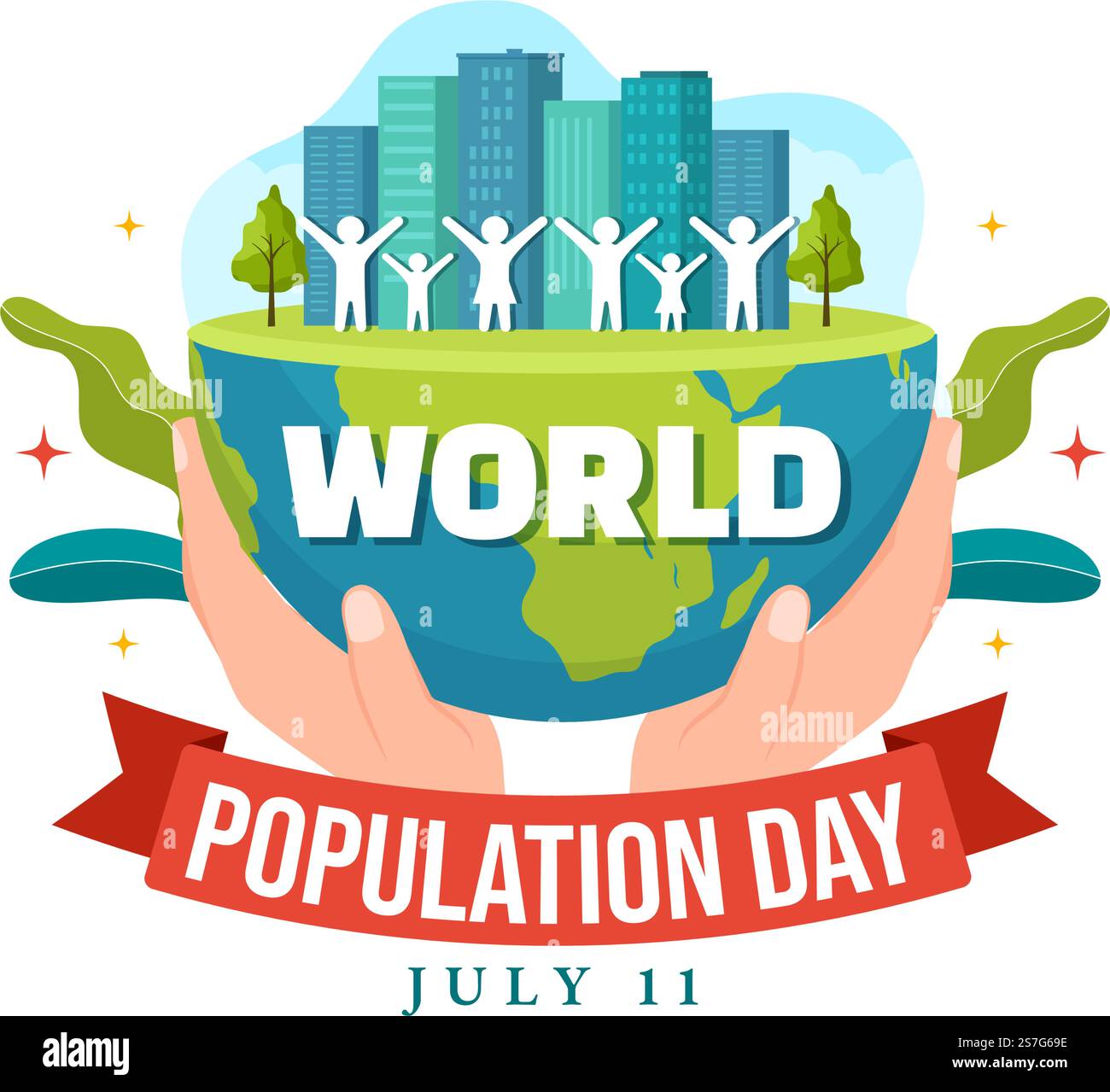 World Population Day Vector Illustration on 11th July To Raise ...