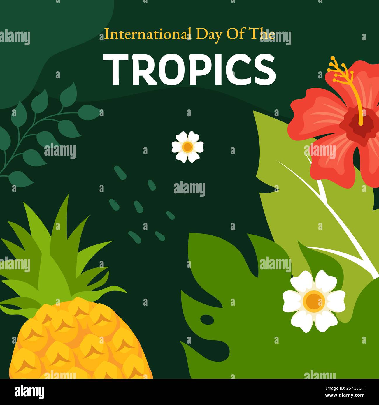 International Day of the Tropic Celebration Social Media Background ...