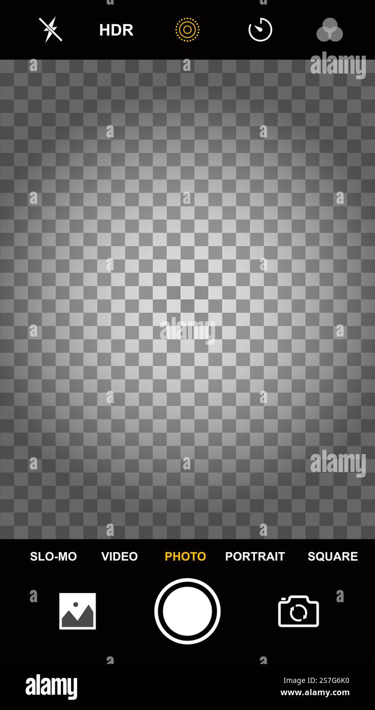 Smartphone camera viewfinder template. Camera recording. Vector ...