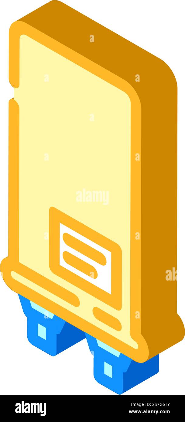 high voltage capacitor electronic component isometric icon vector. high ...