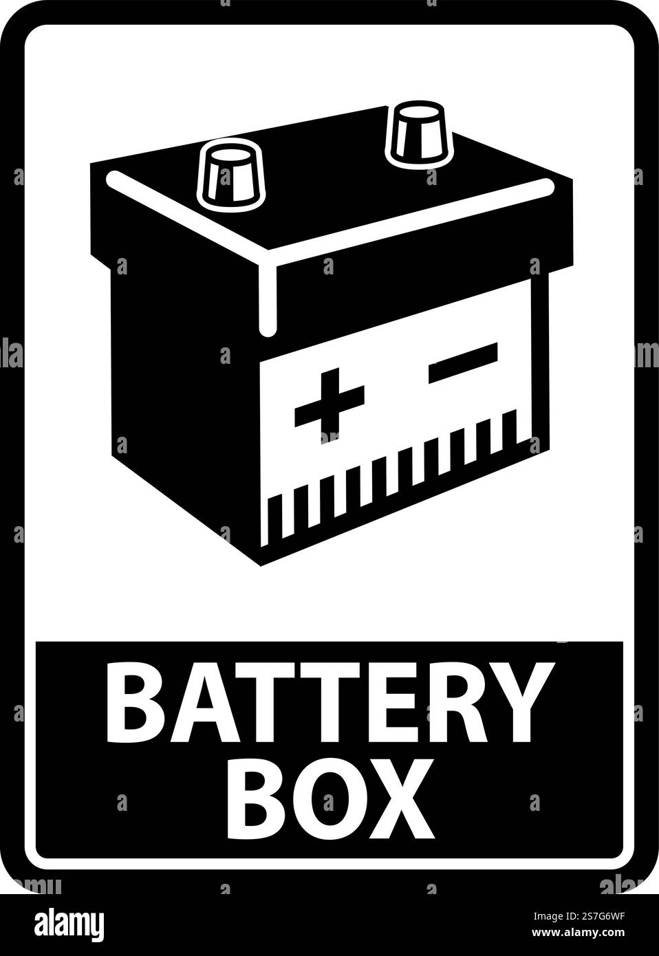 Symbol Battery Sign Battery Box On White Background Stock Vector Image ...