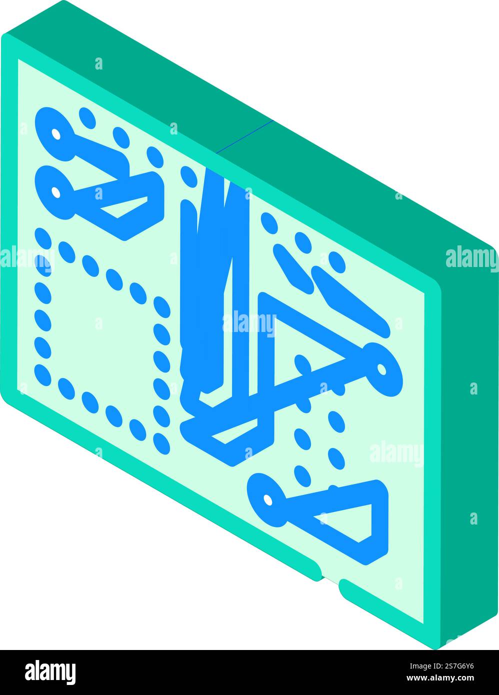 pcb board electronic component isometric icon vector. pcb board ...