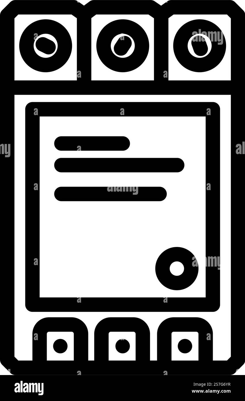 relay electronic component line icon vector. relay electronic component ...