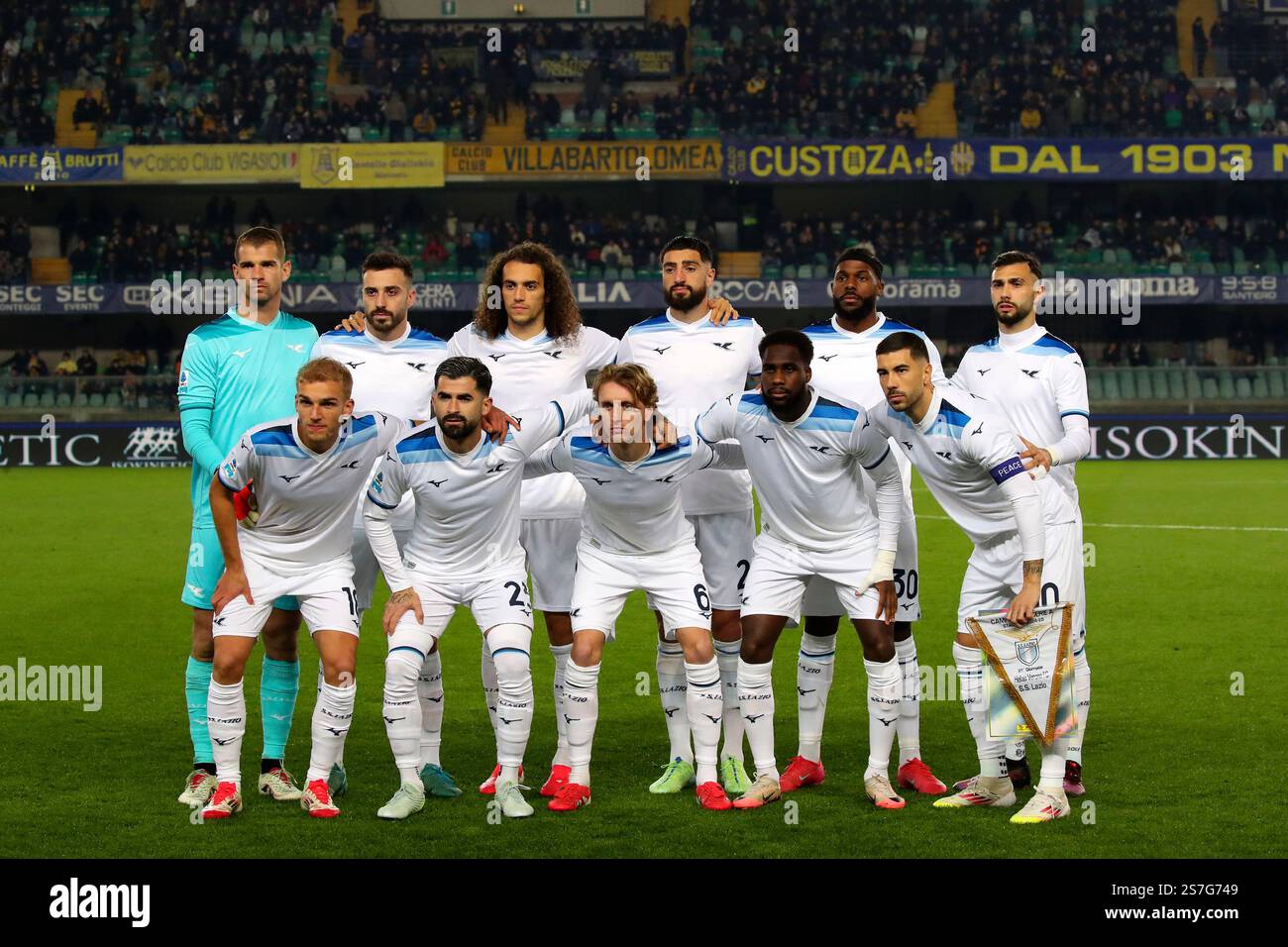 Verona, Italia. 19th Jan, 2025. Lazio team In action during the Serie A ...