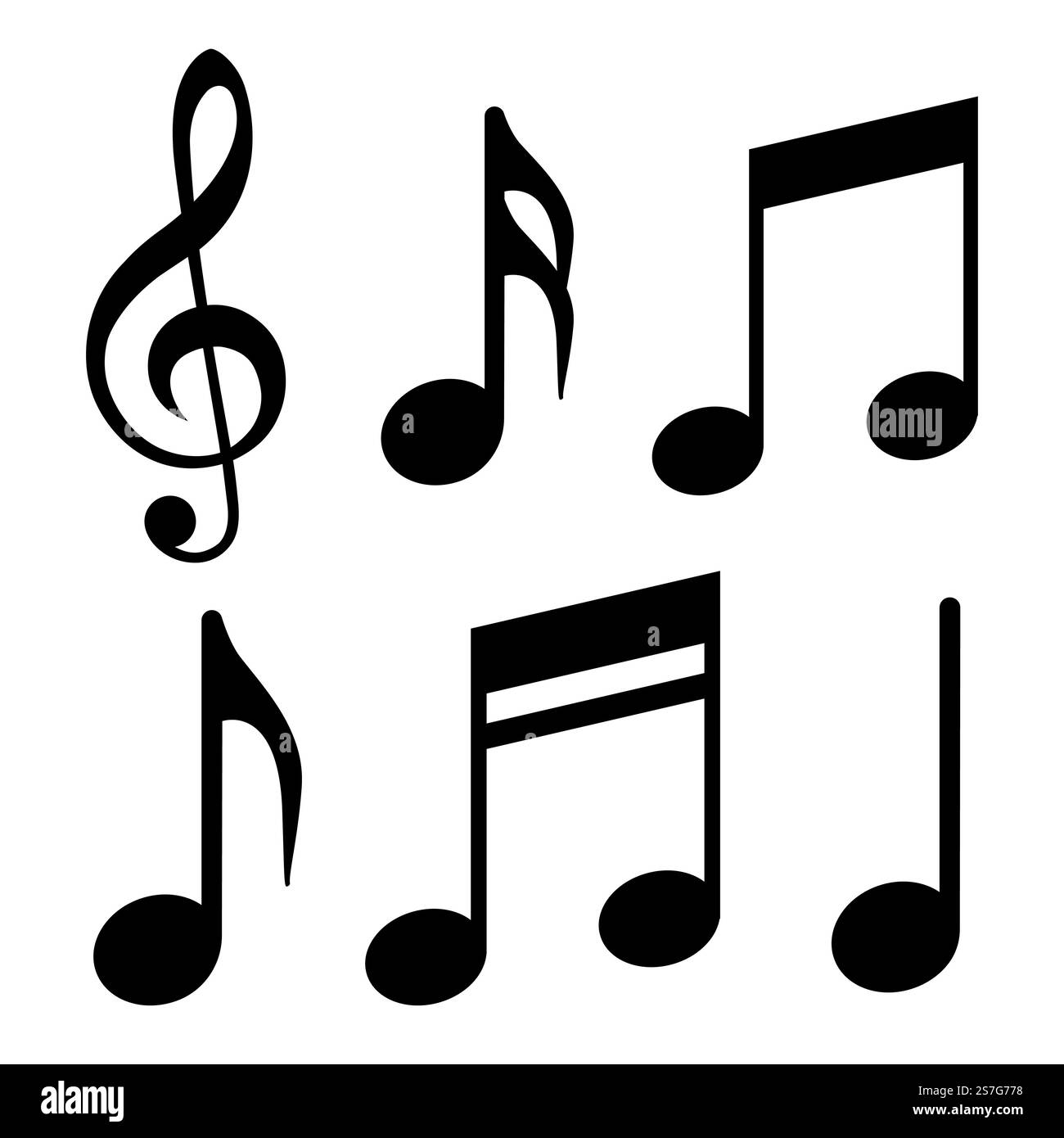 Musical notes icon. Vector illustration Stock Vector Image & Art - Alamy