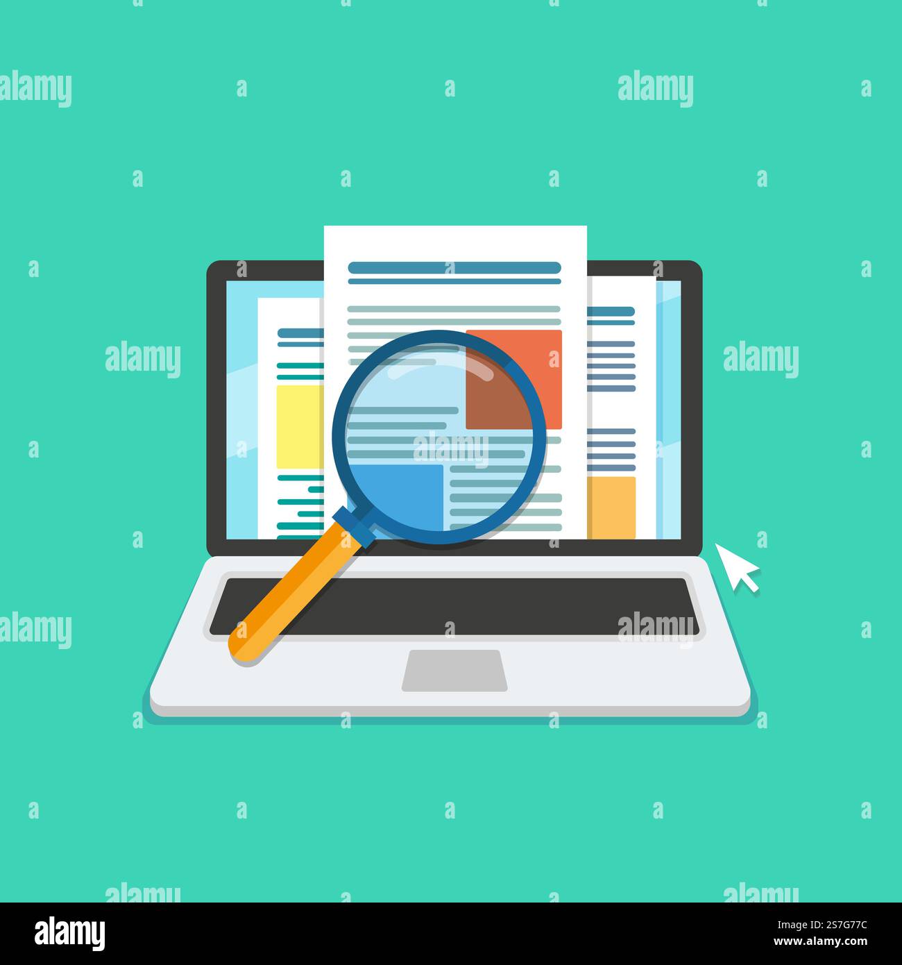 Digital Marketing Strategy Plan Business. Work with documents Flat ...