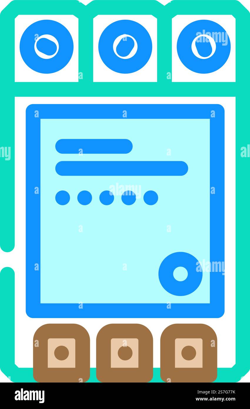 relay electronic component color icon vector. relay electronic ...