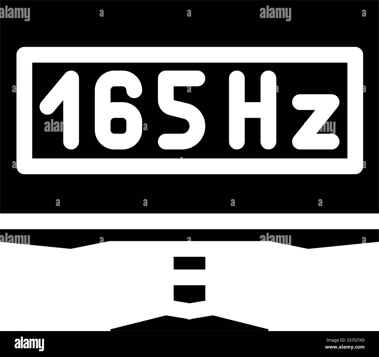 monitor gaming pc glyph icon vector. monitor gaming pc sign. isolated ...