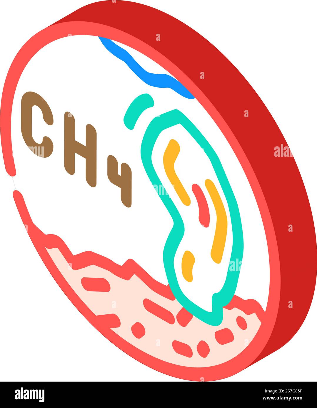 martian methane gas mars planet isometric icon vector. martian methane ...