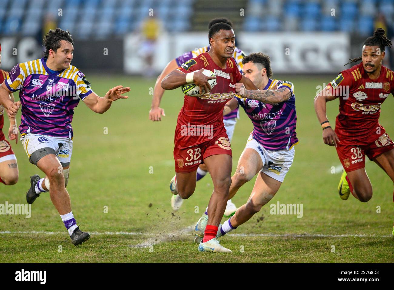 Parma, Italy. 19th Jan, 2025. Enerico Buliruarua ( Usap Perpignan ...