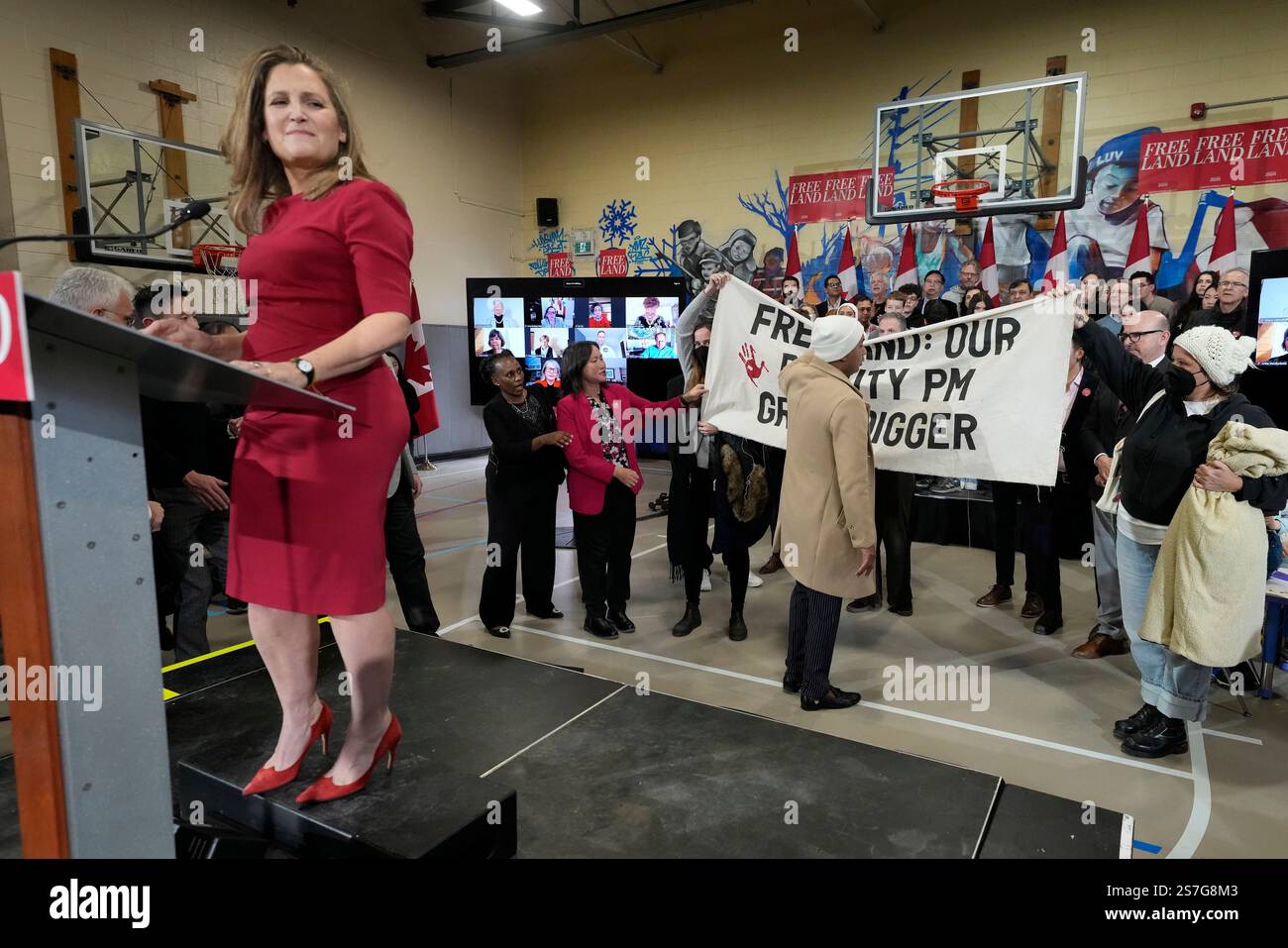 Toronto, Canada. 19th Jan, 2025. Former finance minister Chrystia ...