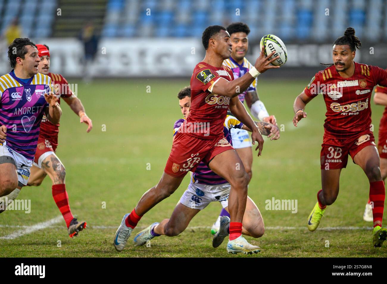 Enerico Buliruarua ( Usap Perpignan ) during Zebre Parma vs USAP, Rugby ...