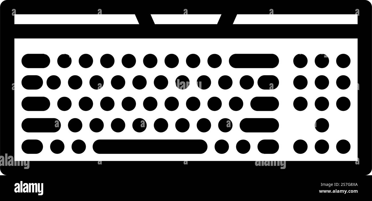 keyboard gaming pc line icon vector. keyboard gaming pc sign. isolated ...