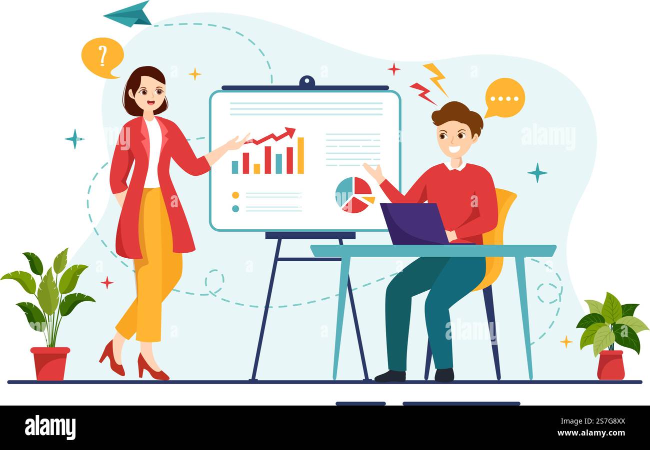 Conflict Resolution and Management Vector Illustration with Two Society ...