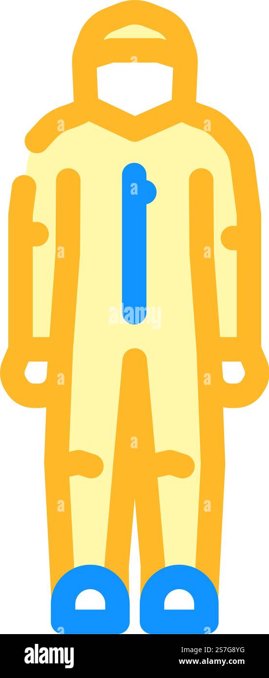 radiation suit nuclear energy color icon vector. radiation suit nuclear ...