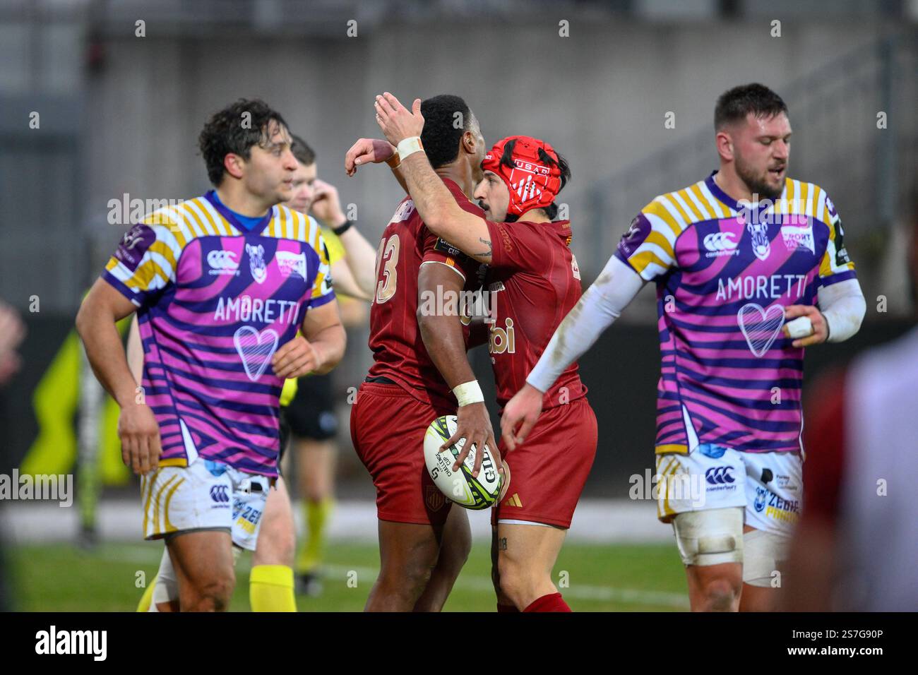 Parma, Italy. 19th Jan, 2025. Enerico Buliruarua ( Usap Perpignan ...
