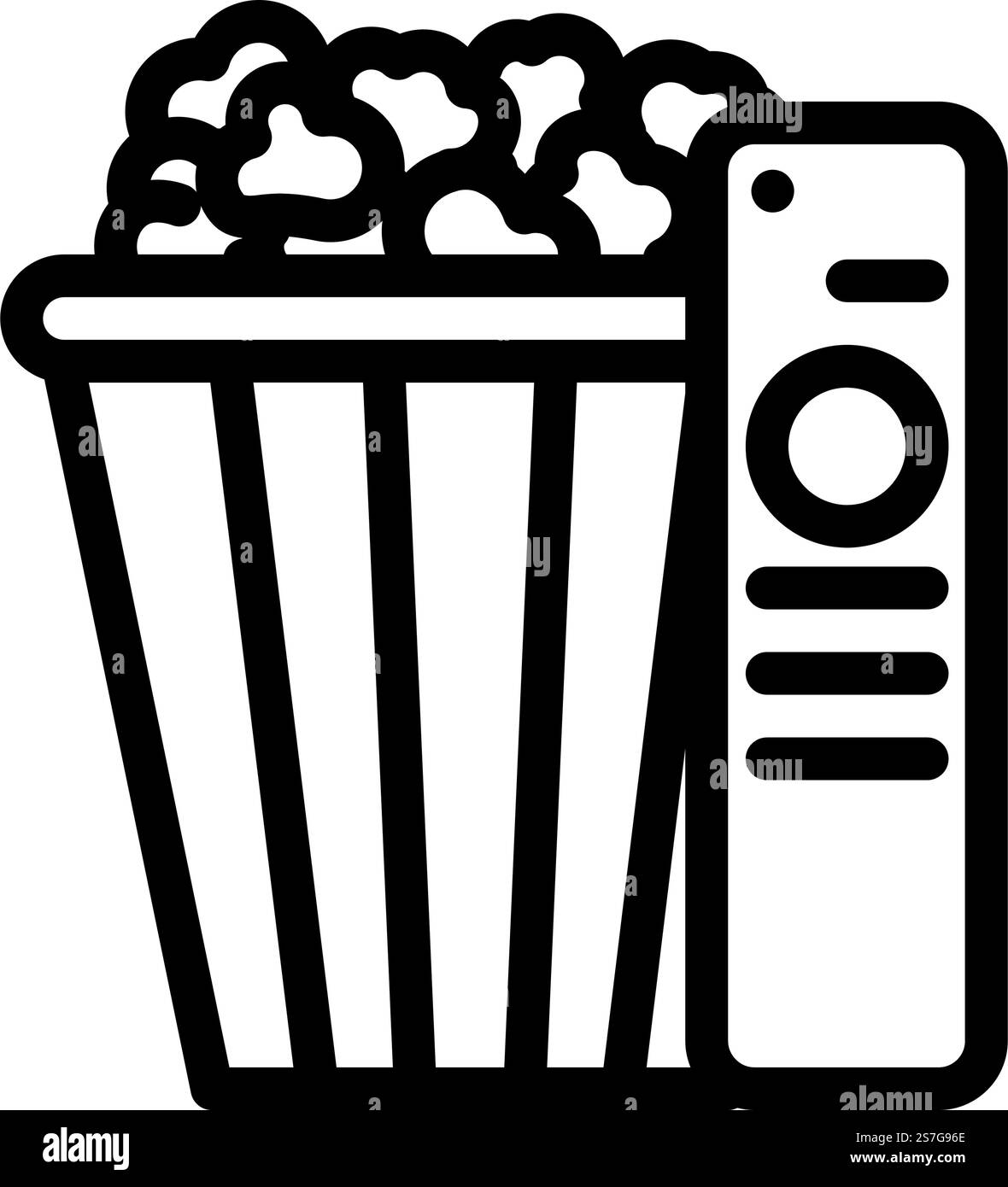 popcorn film cinema line icon vector. popcorn film cinema sign ...