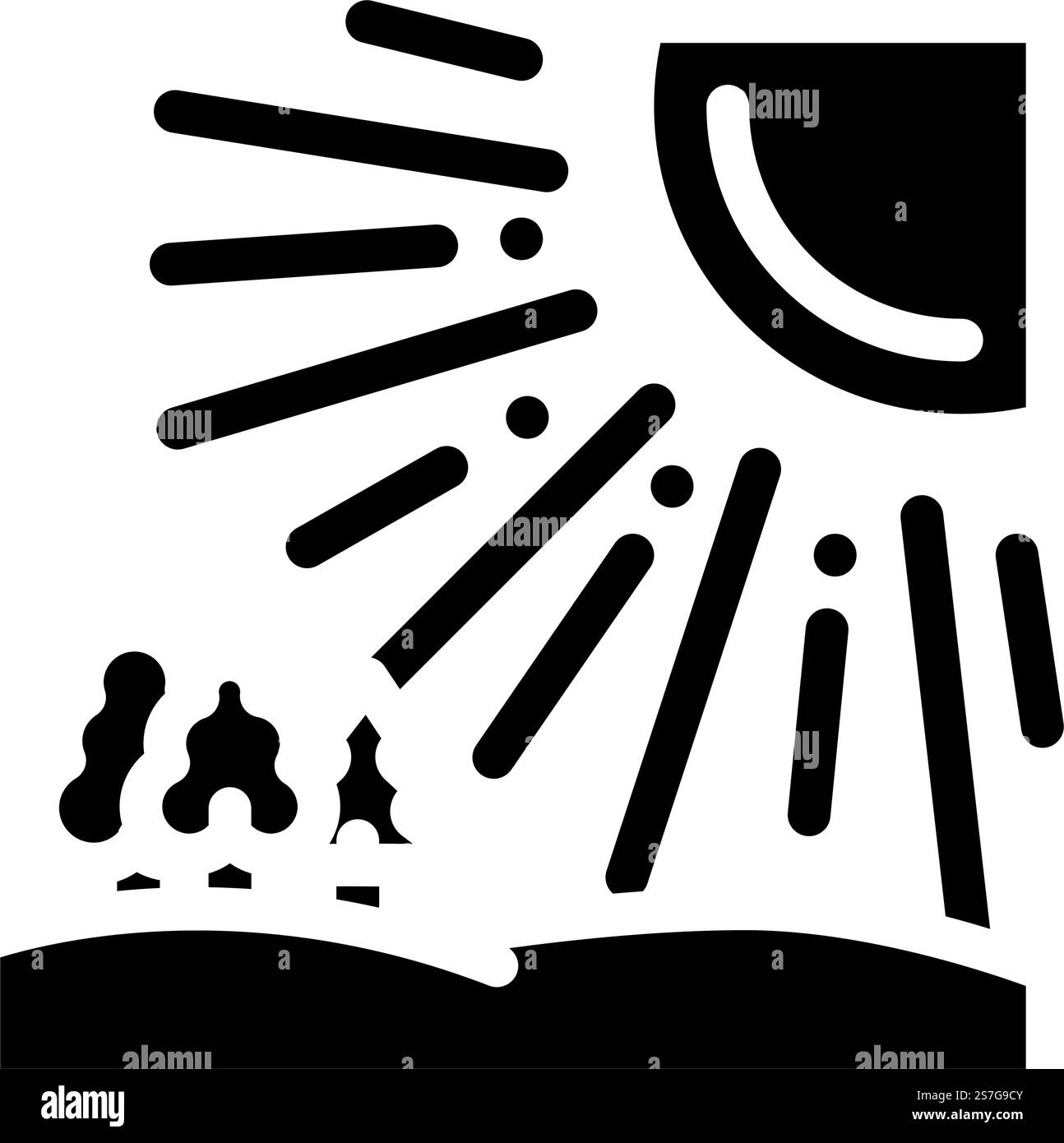 sunny day sun summer sunlight glyph icon vector. sunny day sun summer ...