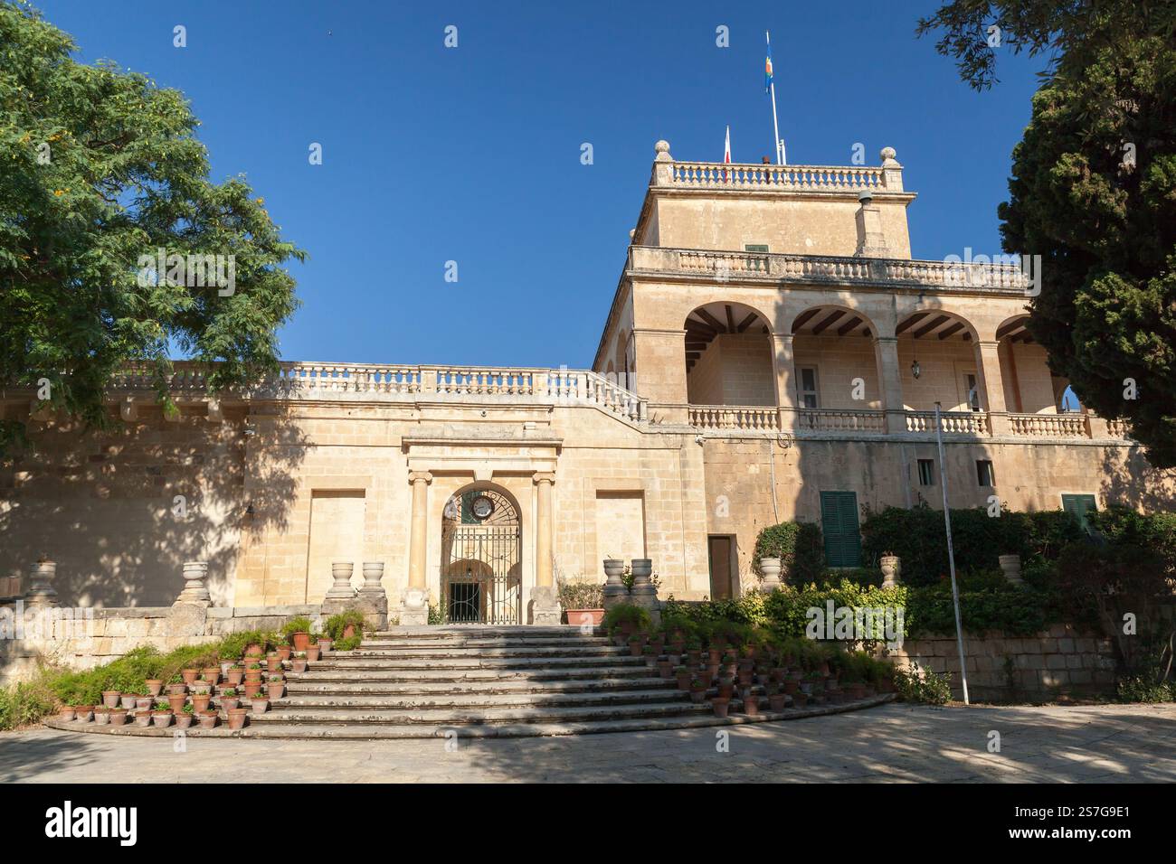 Attard, Malta - August 25: San Anton Palace is a palace in Attard ...