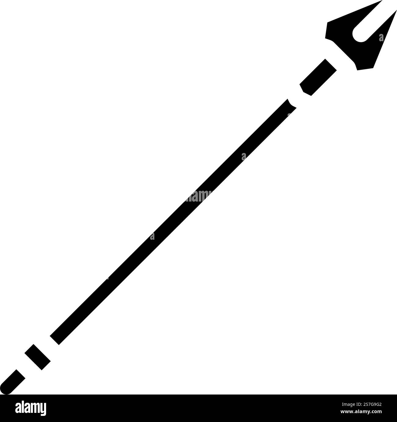 spear weapon military glyph icon vector. spear weapon military sign ...