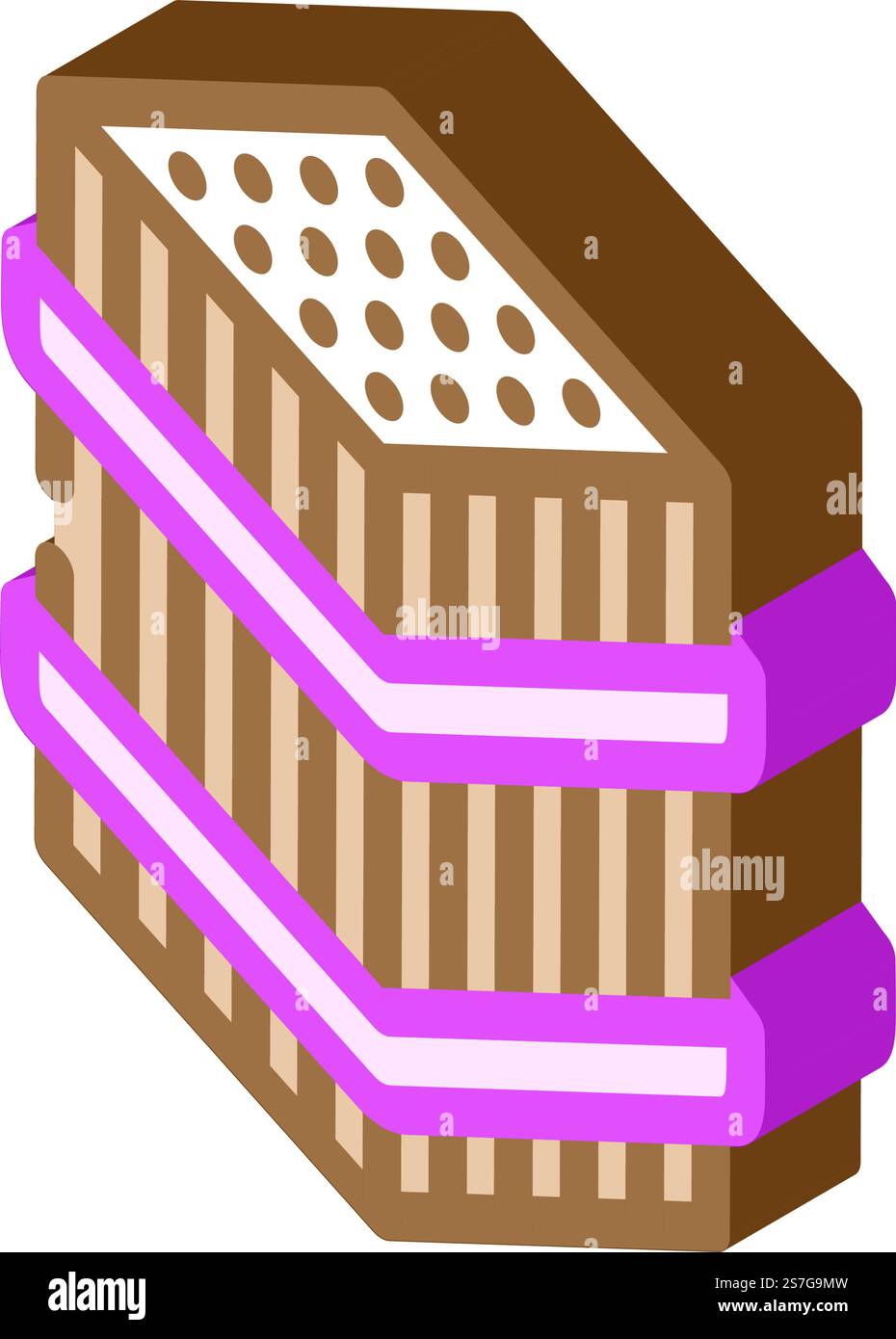 fuel assembly nuclear energy isometric icon vector. fuel assembly ...