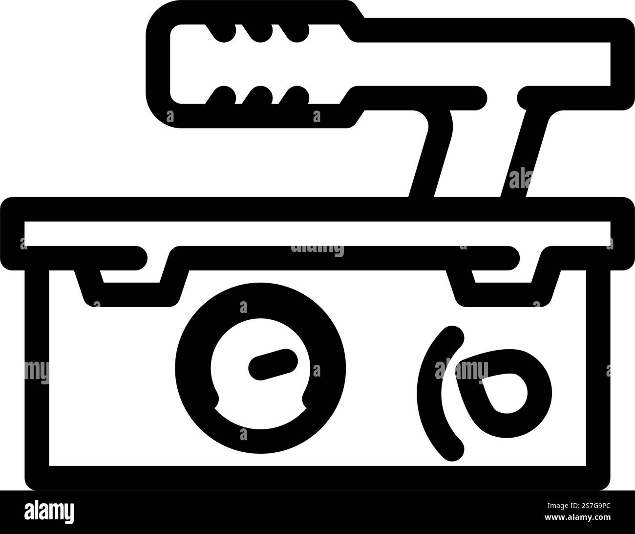 geiger counter nuclear energy line icon vector. geiger counter nuclear ...