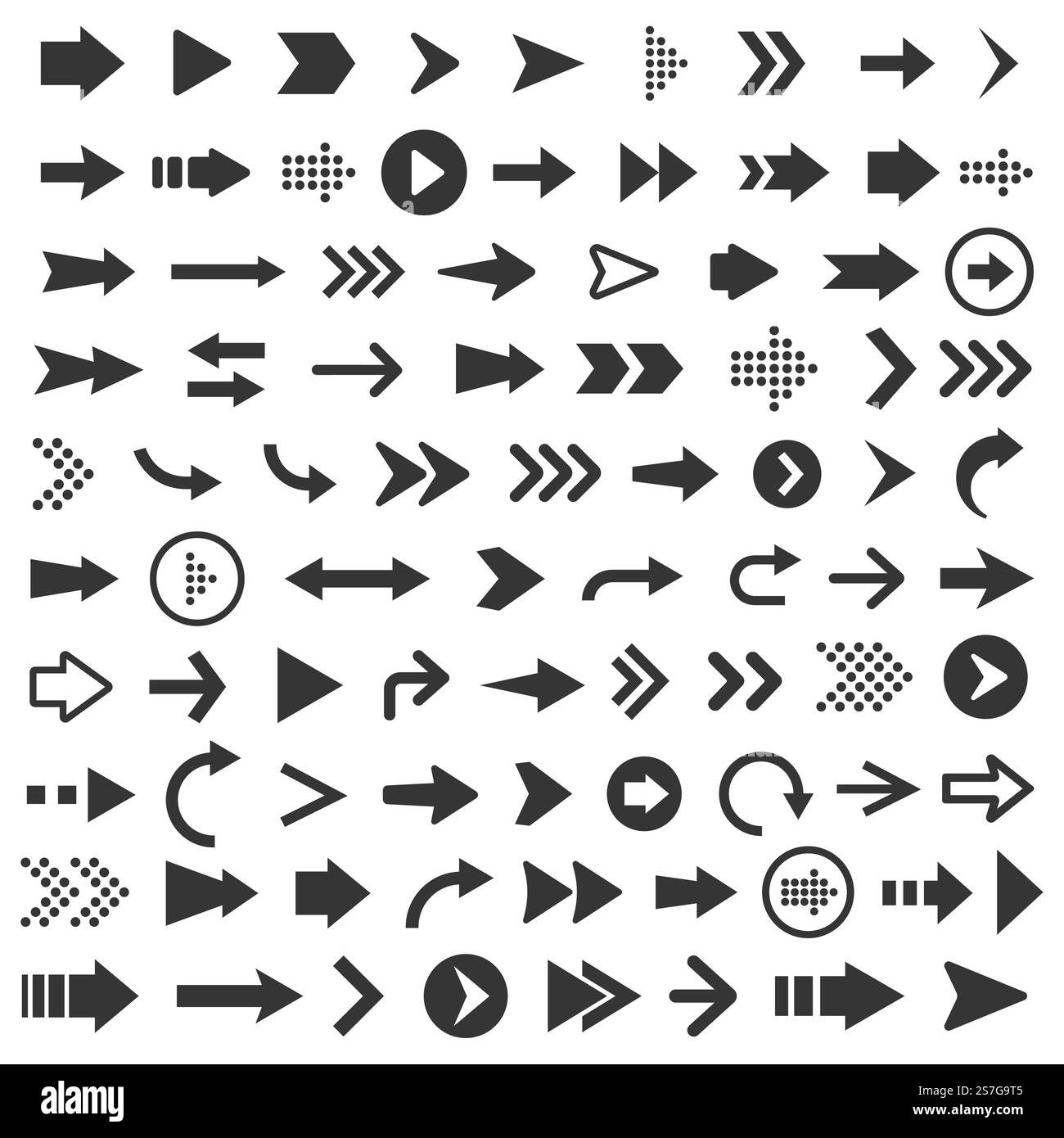 Vector illustration of arrow icons set Stock Vector Image & Art - Alamy