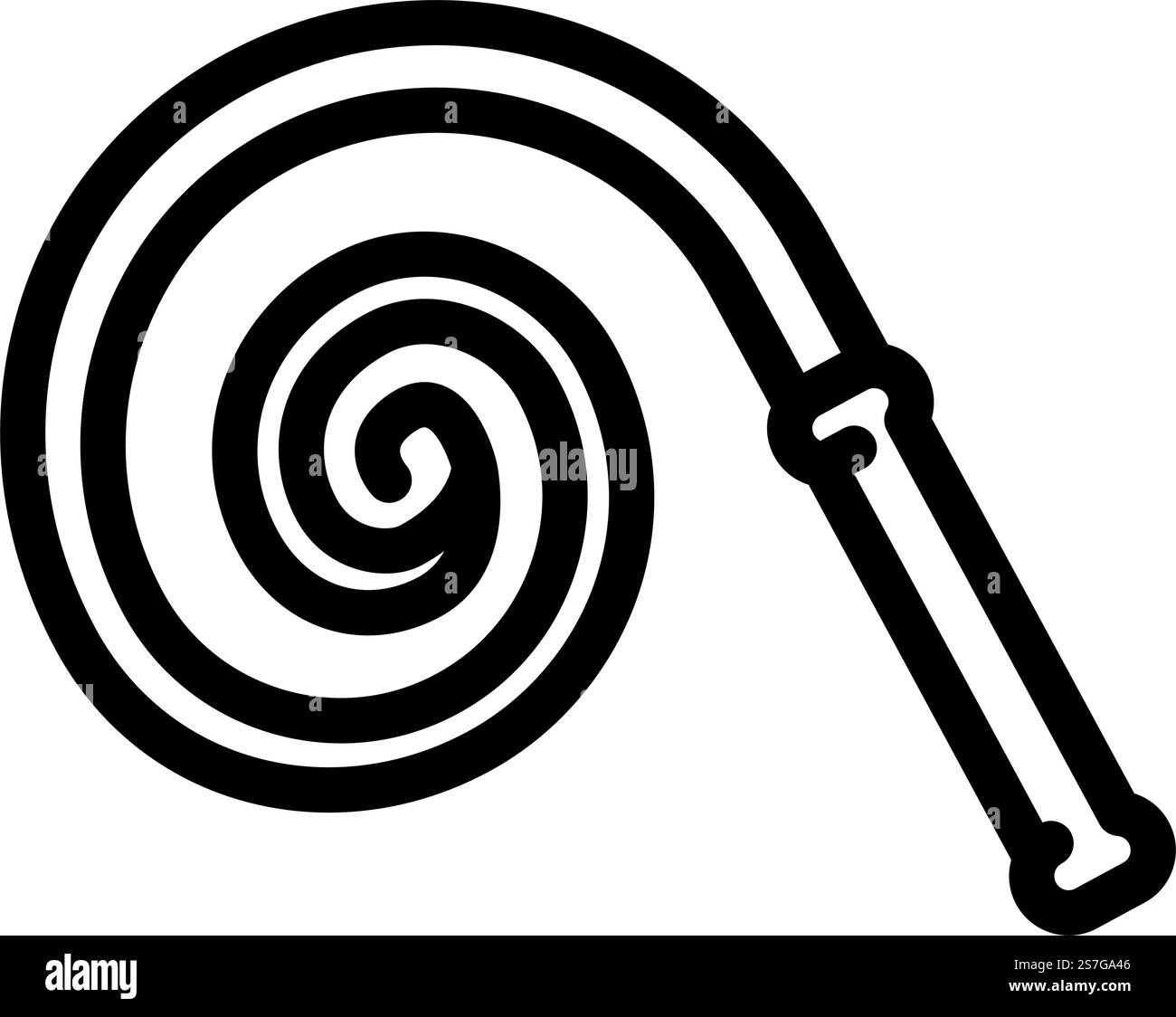 whip weapon military line icon vector. whip weapon military sign ...