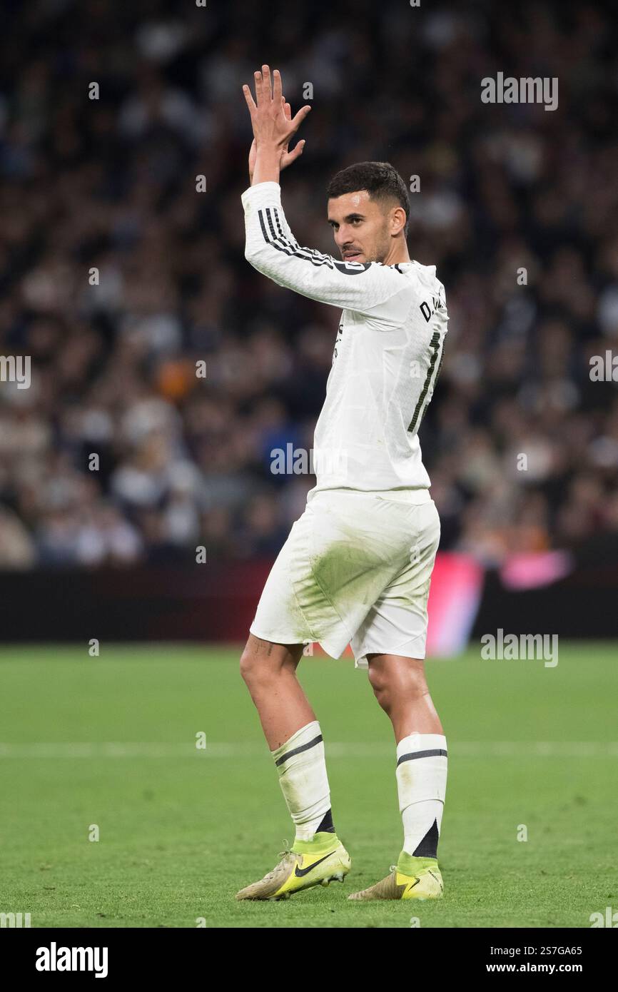 MADRID, SPAIN - January 19: Dani Ceballos of Real Madrid greet fans ...