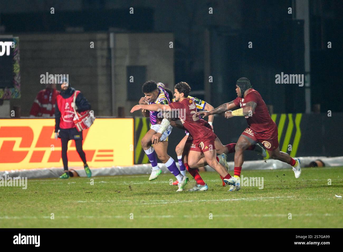 Parma, Italy. 19th Jan, 2025. Fetuli Paea ( Zebre Parma ) Job Poulet ...