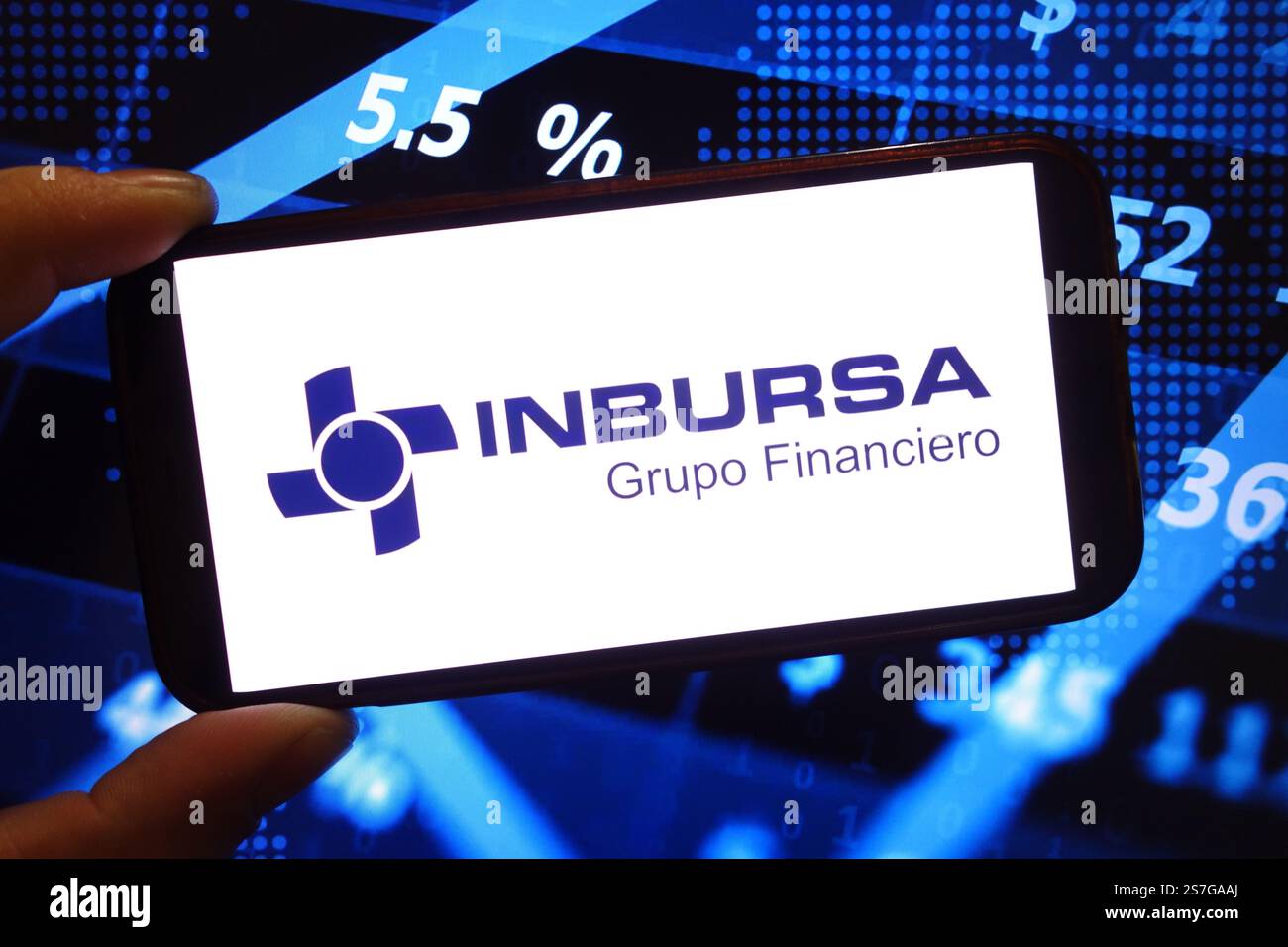 In this photo illustration, the Grupo Financiero Inbursa company logo is seen displayed on a ...